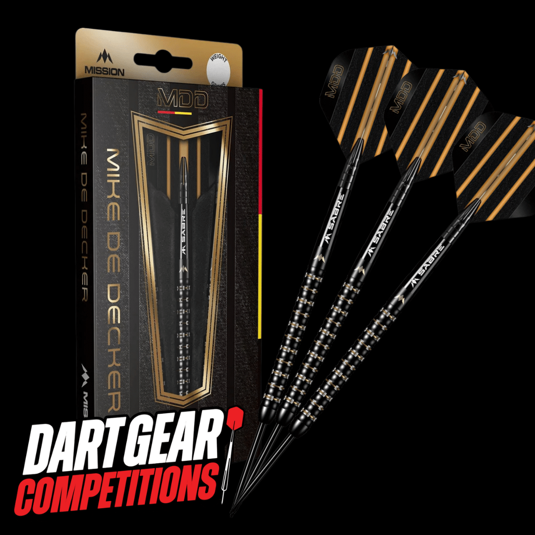 Mission Mike De Decker Darts – Steel Tip – 95% Tungsten – Black & Gold ...